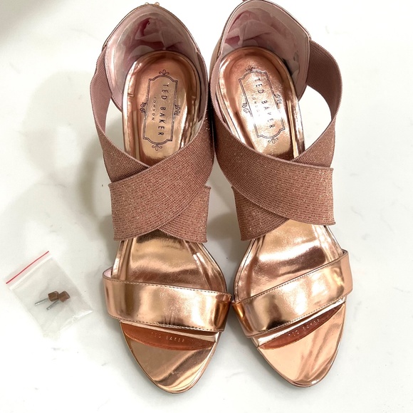 Ted Baker | Shoes | Ted Baker Rose Gold High Heels | Poshmark